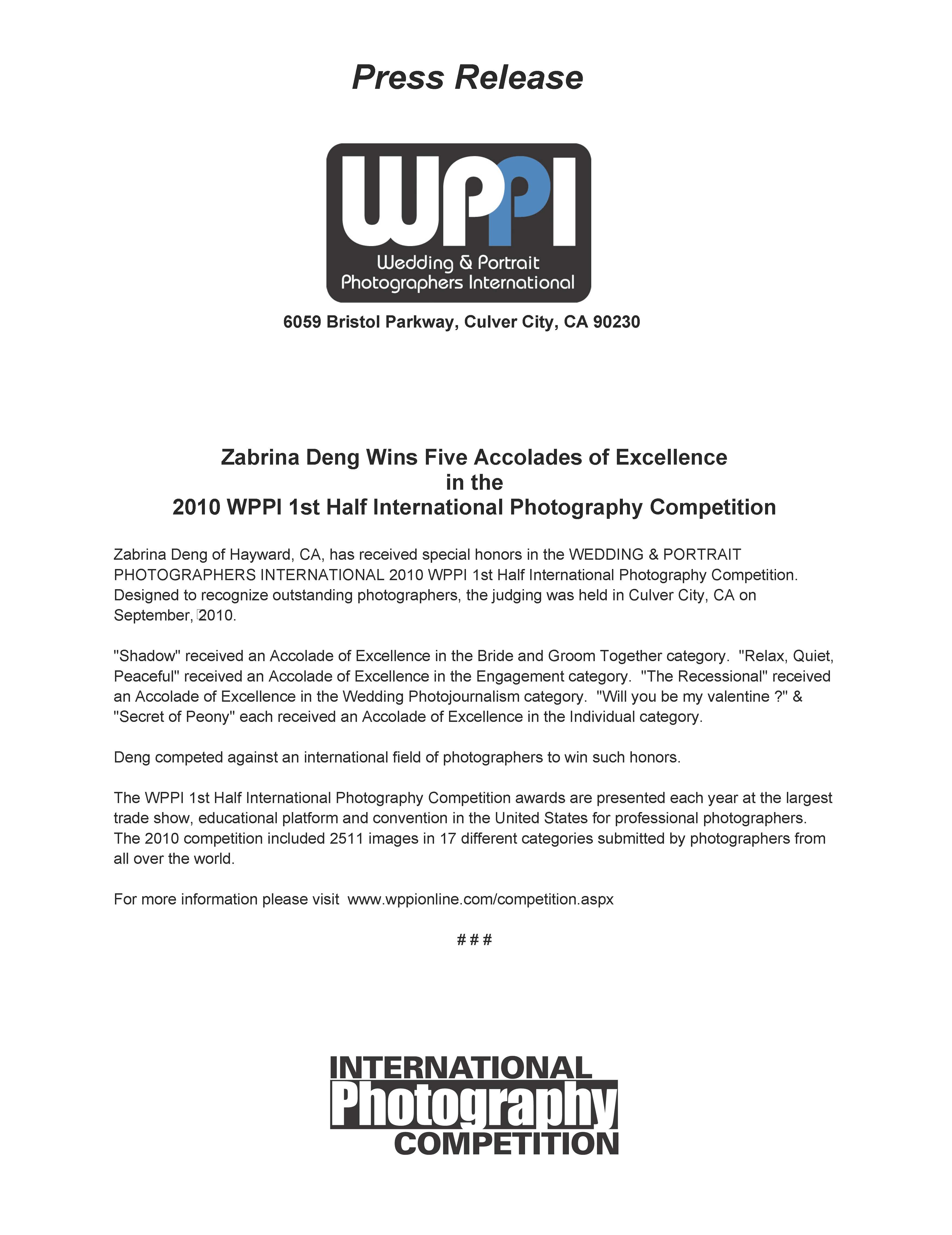 WPPI International Photography Competition – JeZa Photography – Award ...